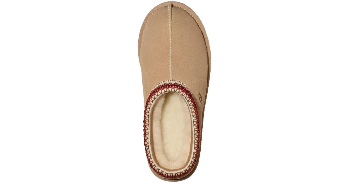 Ugg Tasman Slipper Sanddark Cherry In Natural Lyst