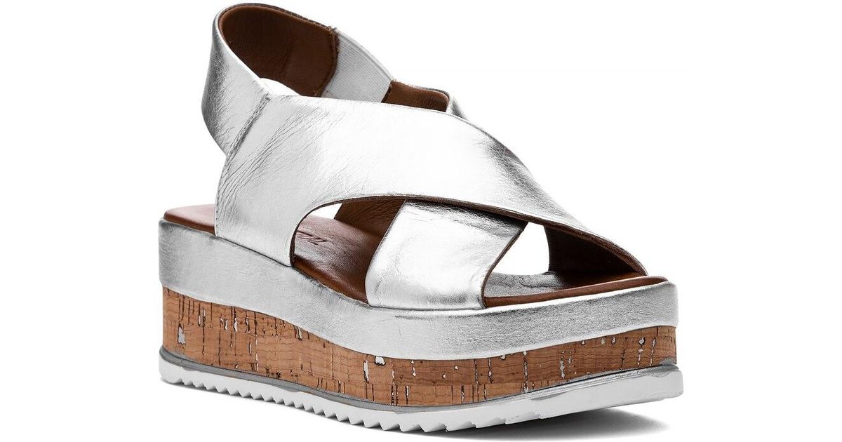 275 Central Izzy Sandal Silver Leather in Metallic - Lyst