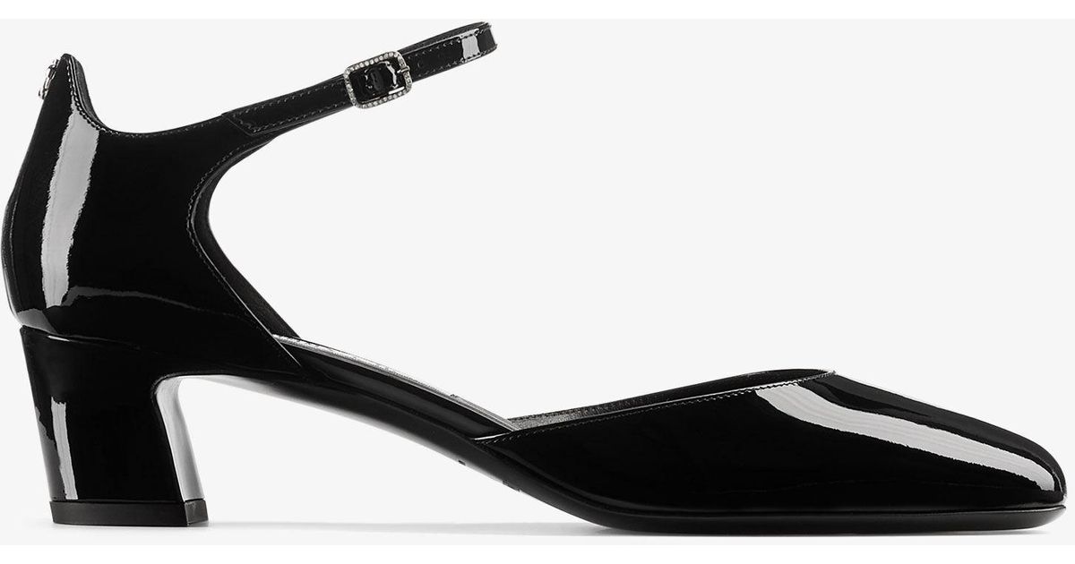 Jimmy Choo Pixie Block Heel 45 in Black | Lyst