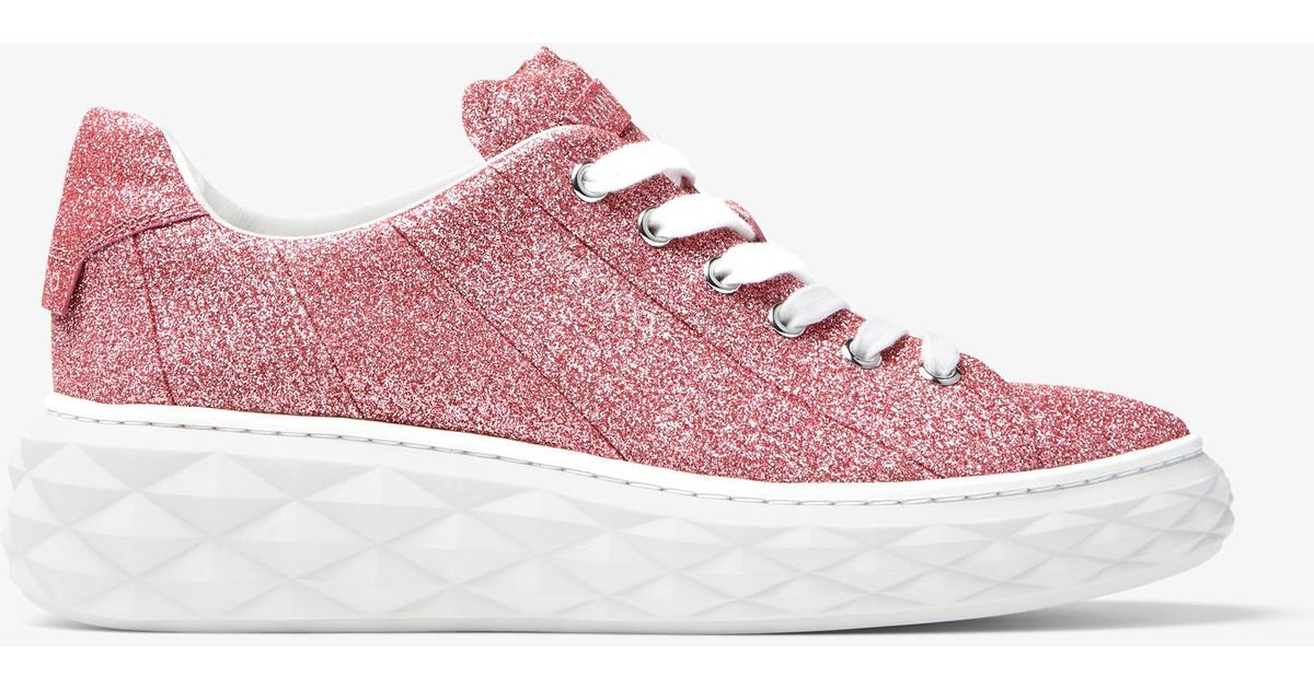 Jimmy Choo Leather Diamond Light Maxif In V Candy Pink Pink Lyst