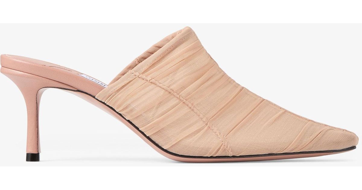 Jimmy Choo Lotta Mule 65 in Natural | Lyst