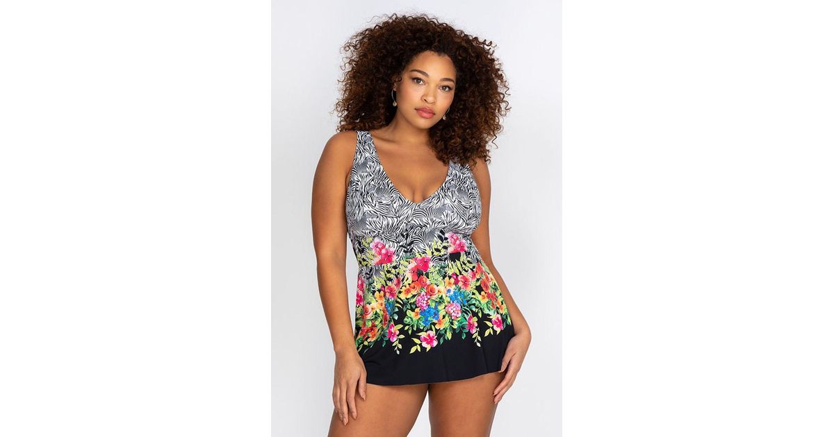 Johnny Was Rose Skirted One Piece-plus Size | Lyst