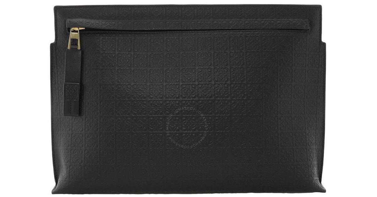 Loewe Calfskin Repeat T Pouch in Black for Men | Lyst