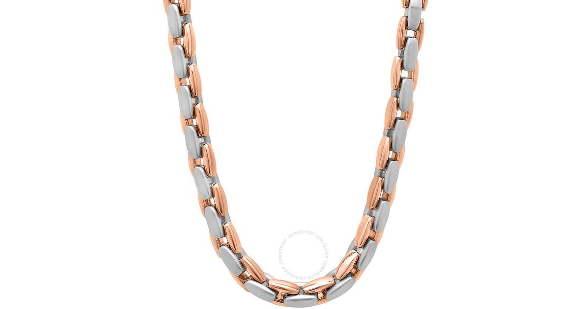 Robert Alton Stainless Steel With Rose Finish Link Chain in Metallic ...