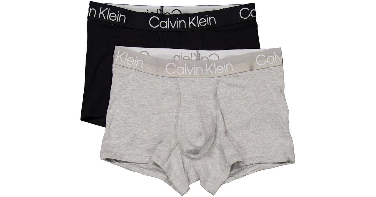 Calvin Klein 2-Pack Cycle Logo Boxer Briefs in Grey for Men | Lyst UK