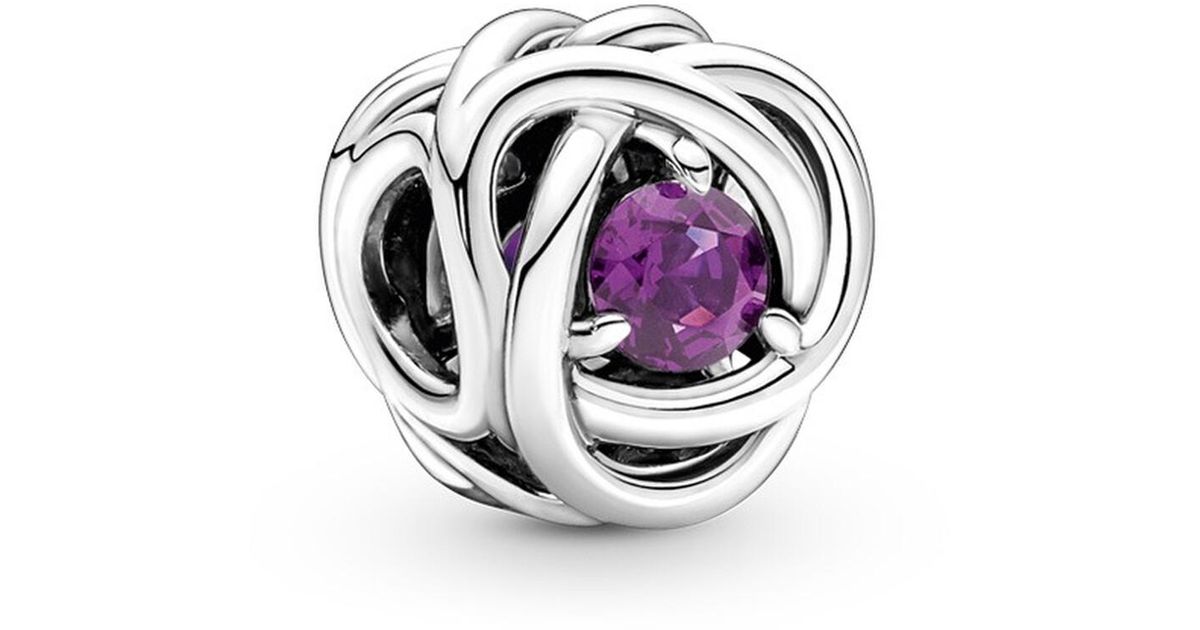PANDORA Symbols Ladies Sterling February Eternity Circle Charm in ...