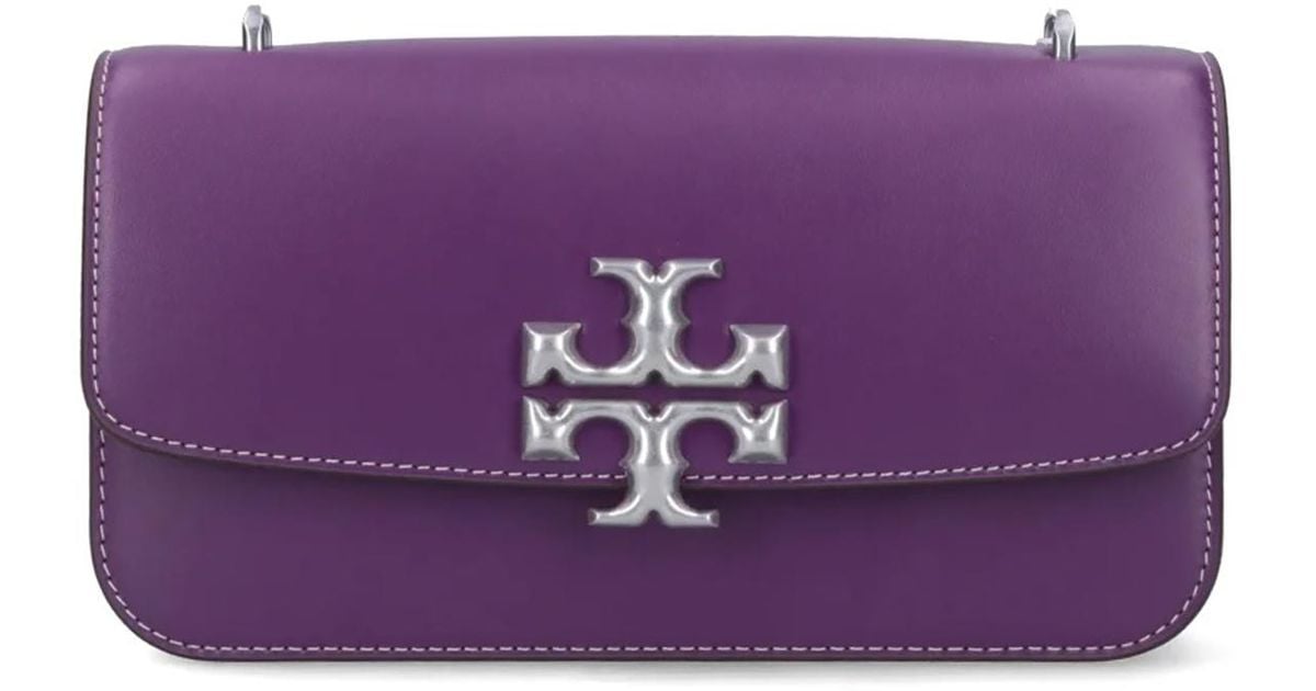 Tory Burch Leather Small Eleanor Rectangular Bag in Purple | Lyst