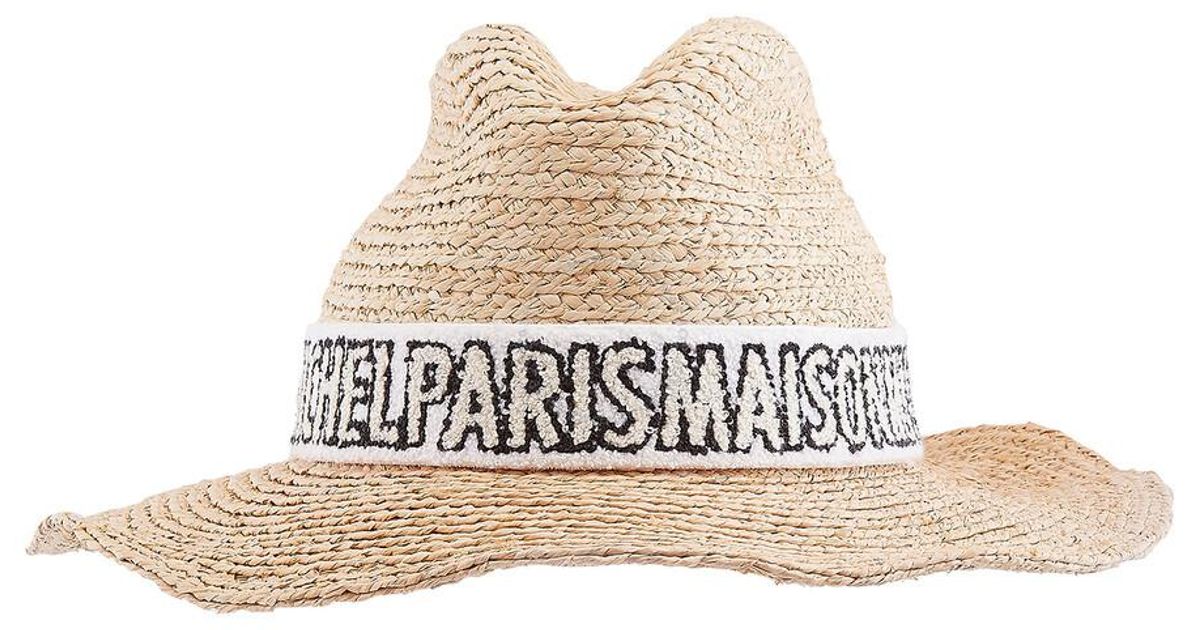 Maison Michel Natural Austin Cowboy Hat in White | Lyst UK