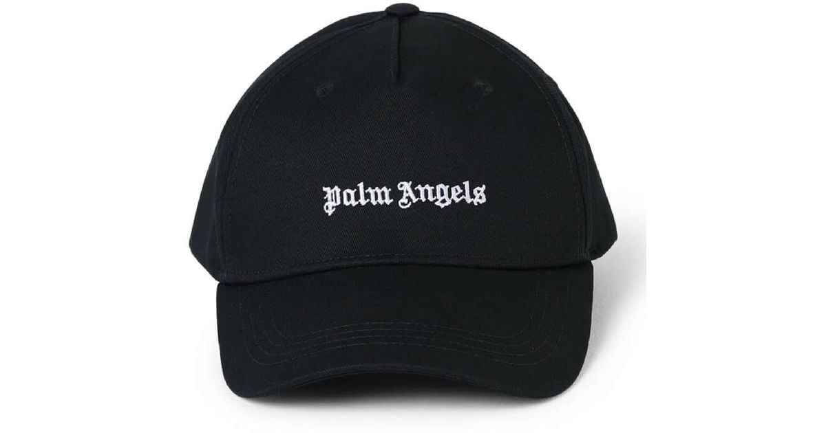 Palm Angels Curved Peak Cotton Cap in Black for Men | Lyst