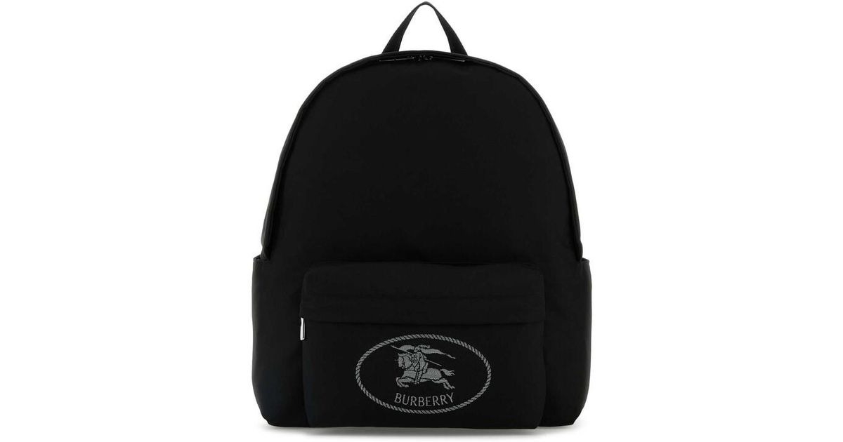 Burberry Canvas Backpack in Black for Men | Lyst UK