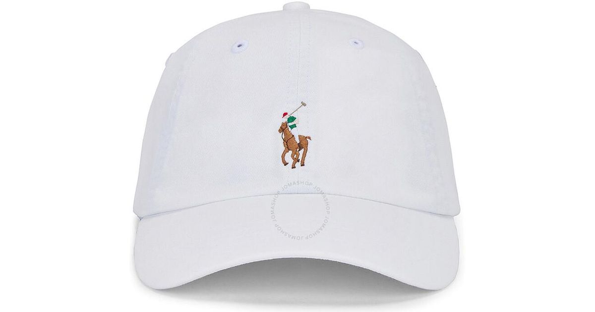 Polo Ralph Lauren Pony Embroidered Sports Cap in White for Men | Lyst