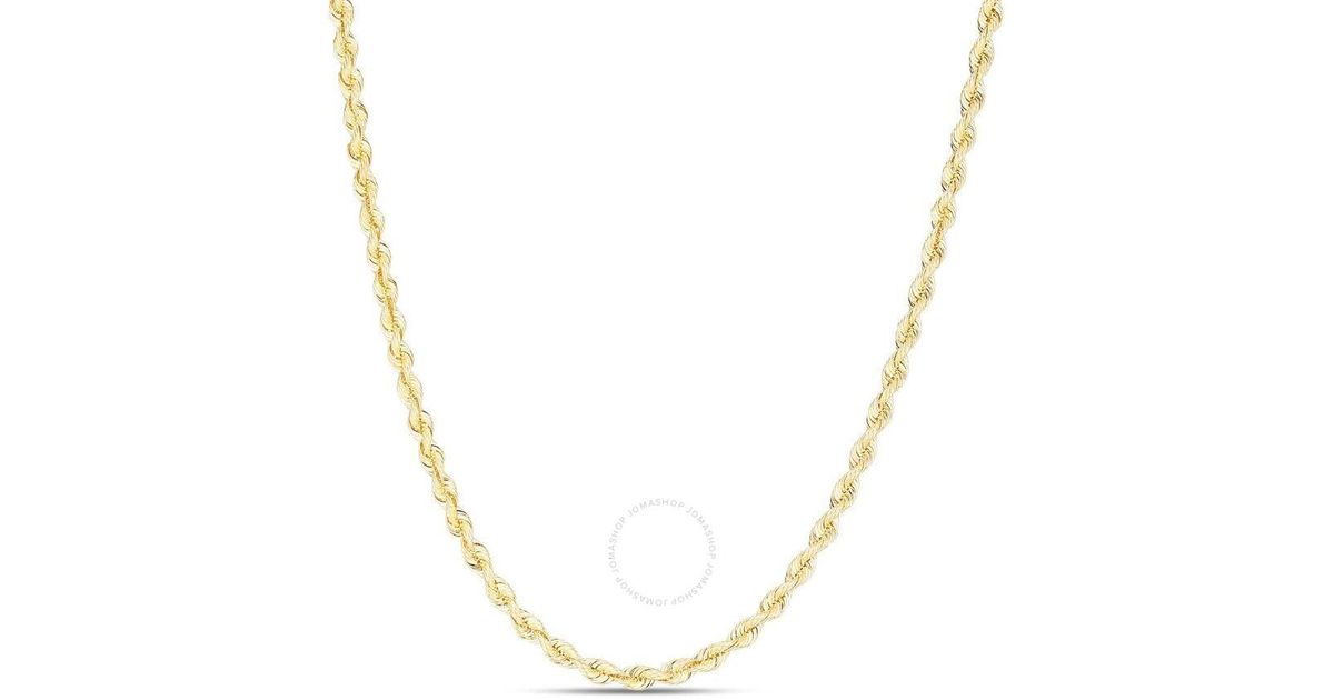 Tresorra 14K Silk Rope Chain Necklace in Metallic | Lyst