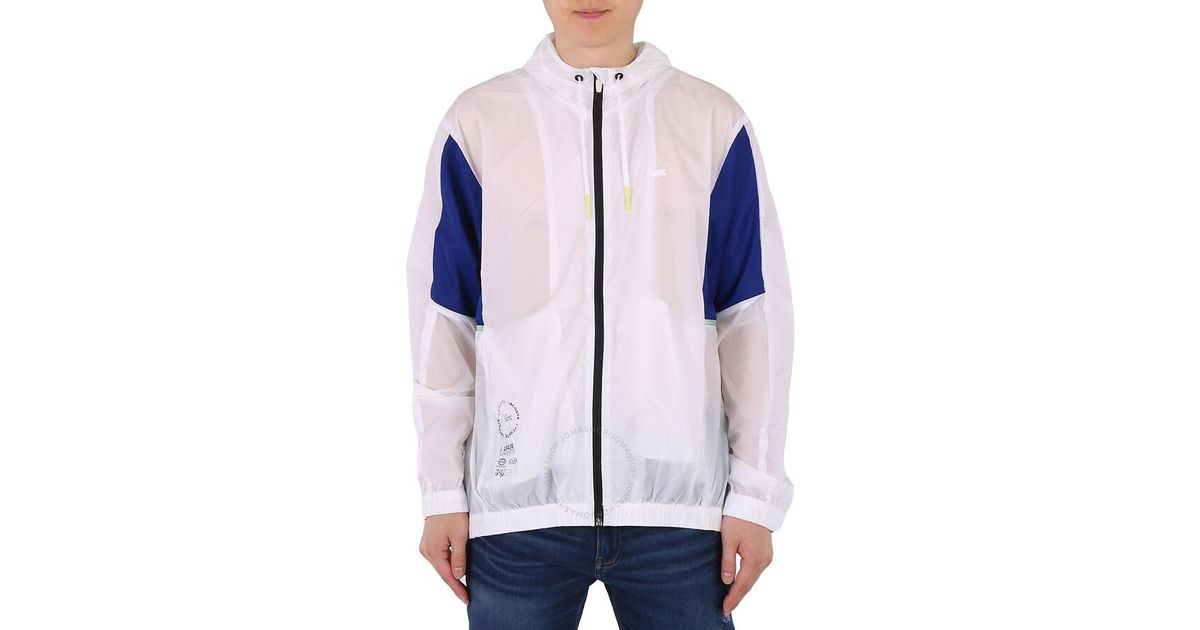Lacoste Colorblock Sport Packable Nylon Windbreaker Jacket, Brand Size ...