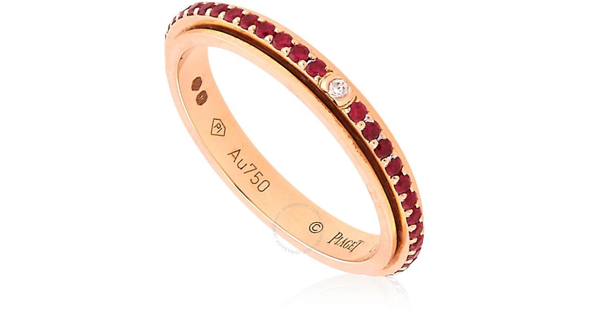 Piaget Possession 18K Rose Ruby Band Ring in Metallic | Lyst