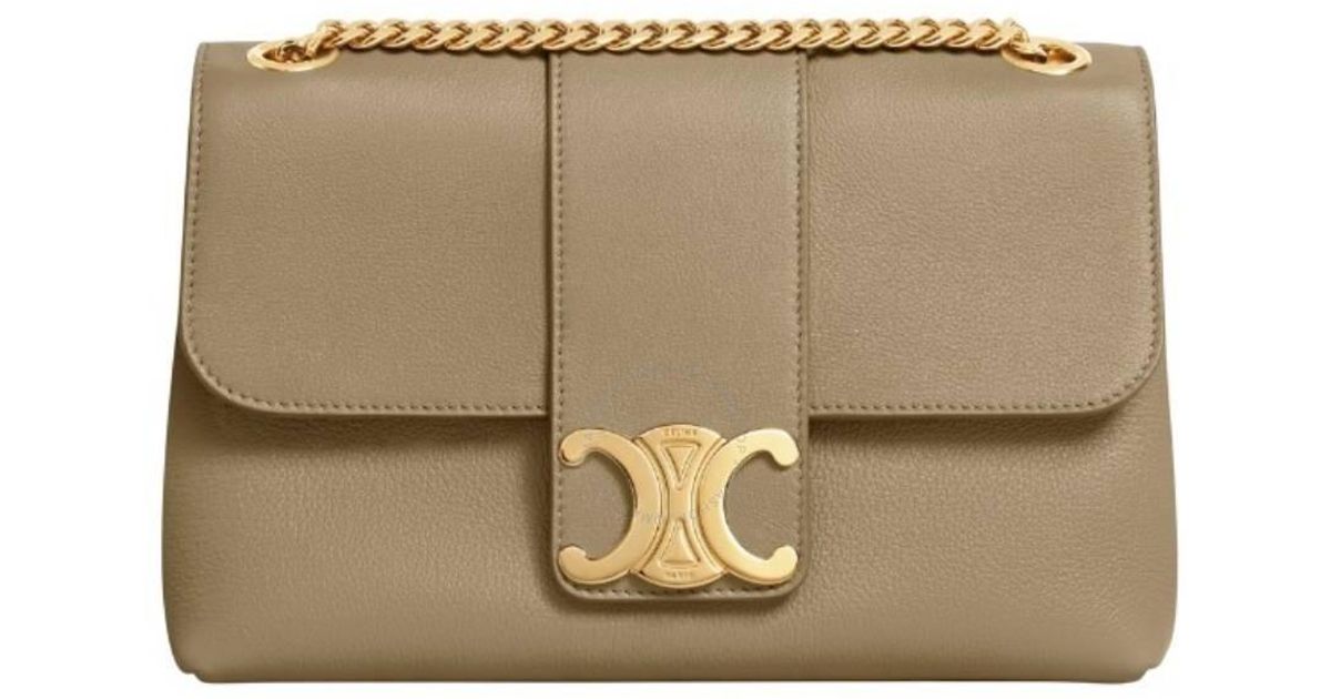 Celine Victoire Medium Crossbody Bag in Natural | Lyst
