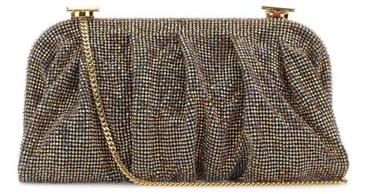 Benedetta Bruzziches Embellished Fabric Large Venus Clutch in Green ...