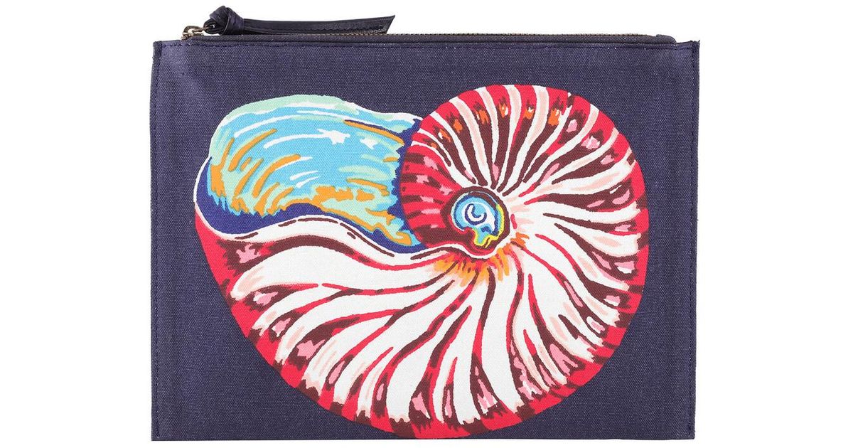 Inoui Edition Nautilus Print Pouch in Blue | Lyst UK