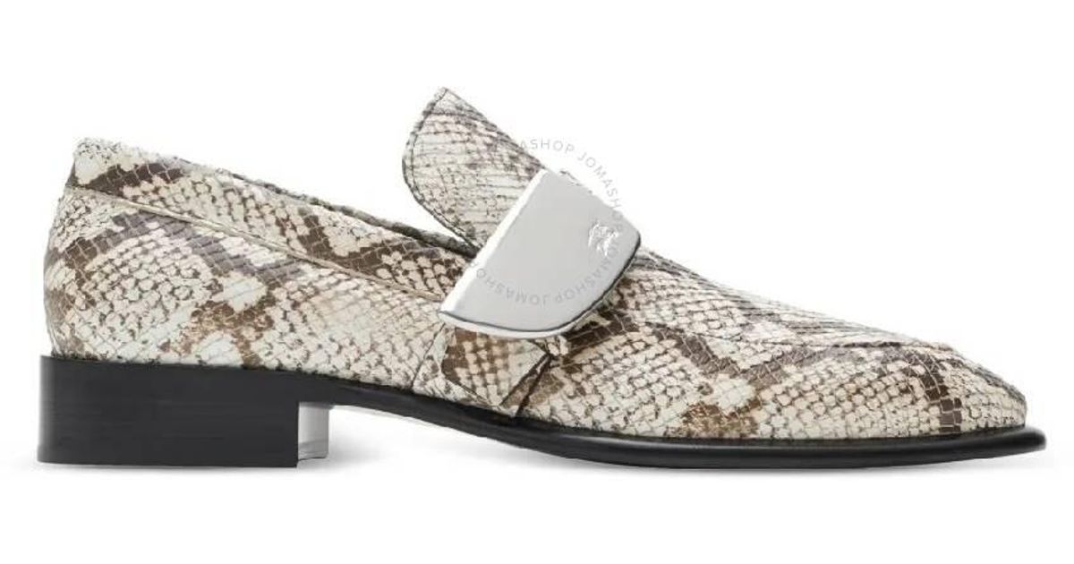 Burberry All-Over Python Print Leather Loafers, Brand Size 40 (Us in ...