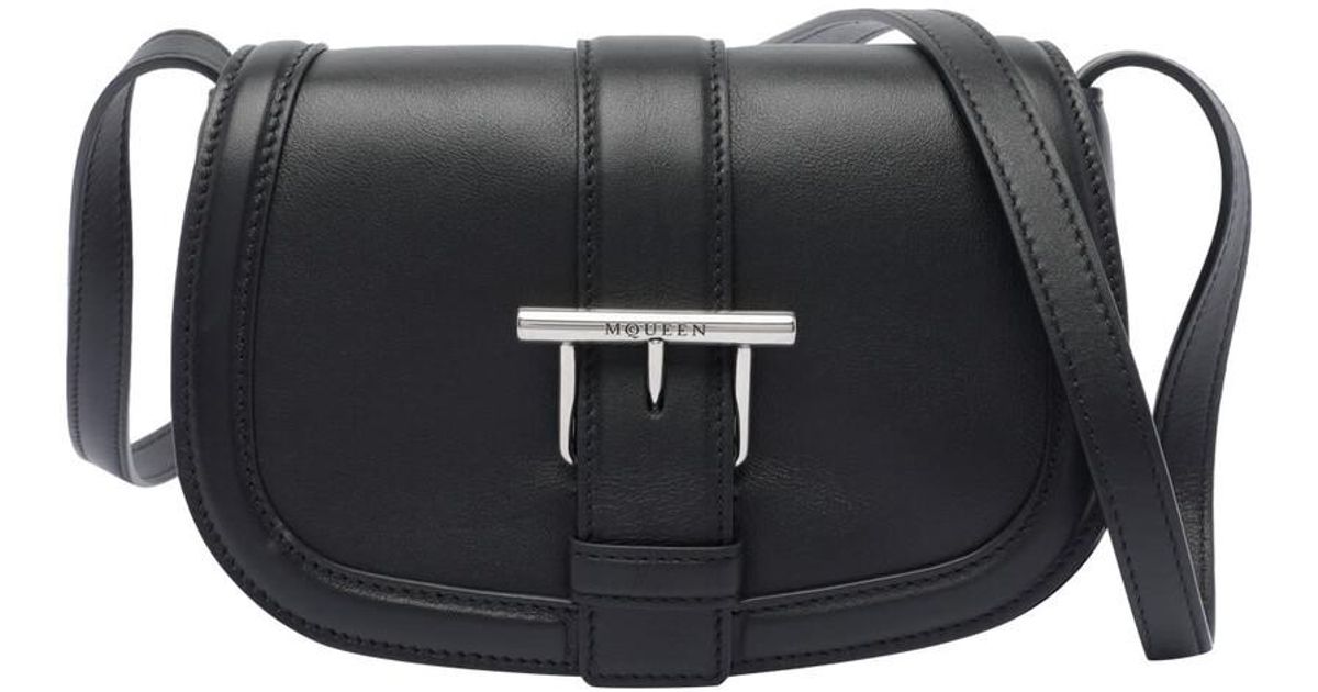 McQueen Mcqueen T-Bar Satchel Bag in Black | Lyst UK