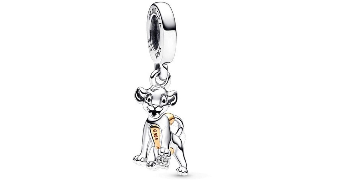 PANDORA Ladies Sterling Disney 100Th Anniversary Simba Dangle Charm in ...