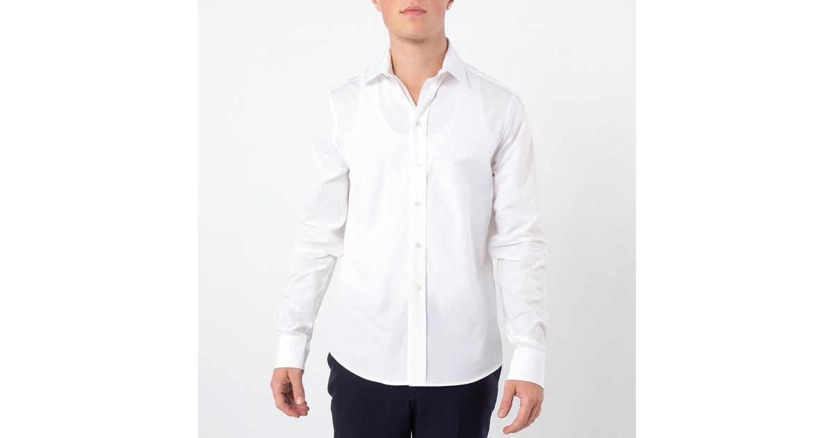 Bally Adrian Brody Long-Sleeve Dress Shirt in White for Men | Lyst UK
