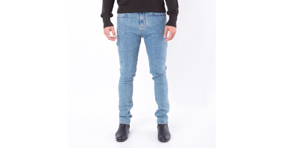 Burberry Harloe Straight Hem Mid Rise Jeans, Waist in Blue for Men | Lyst