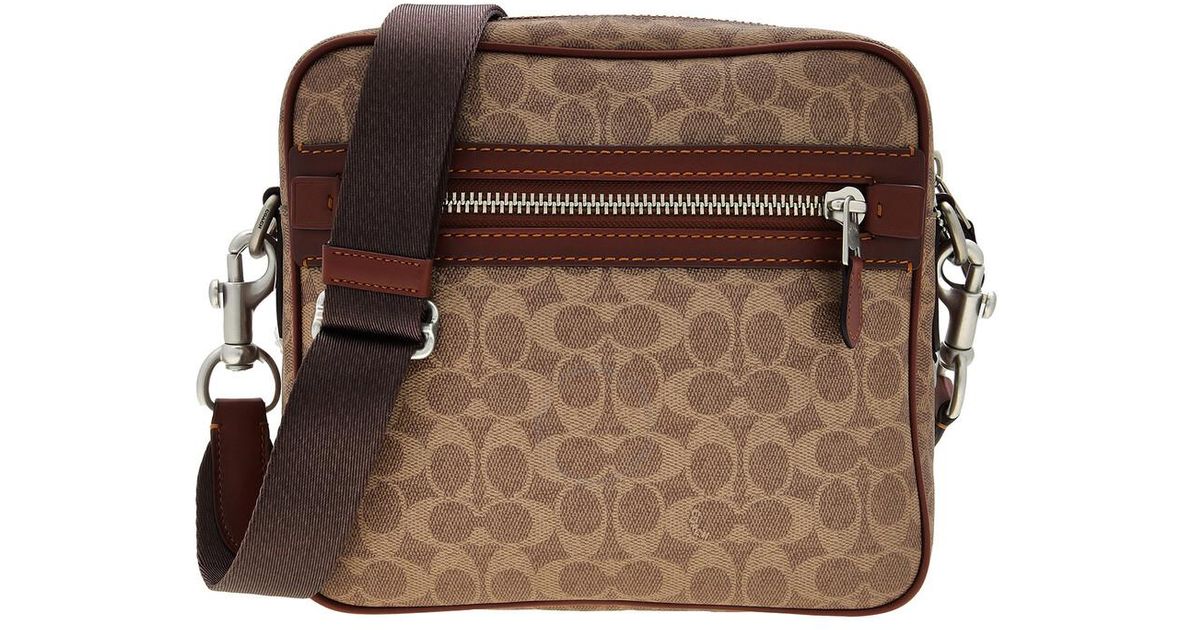 COACH Signature Canvas Dylan Shoulder Bag in Brown for Men | Lyst