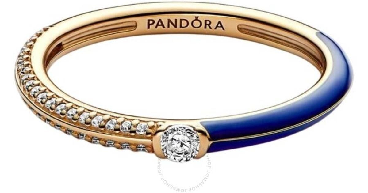 PANDORA Me Paved Dual Ring in Blue | Lyst UK