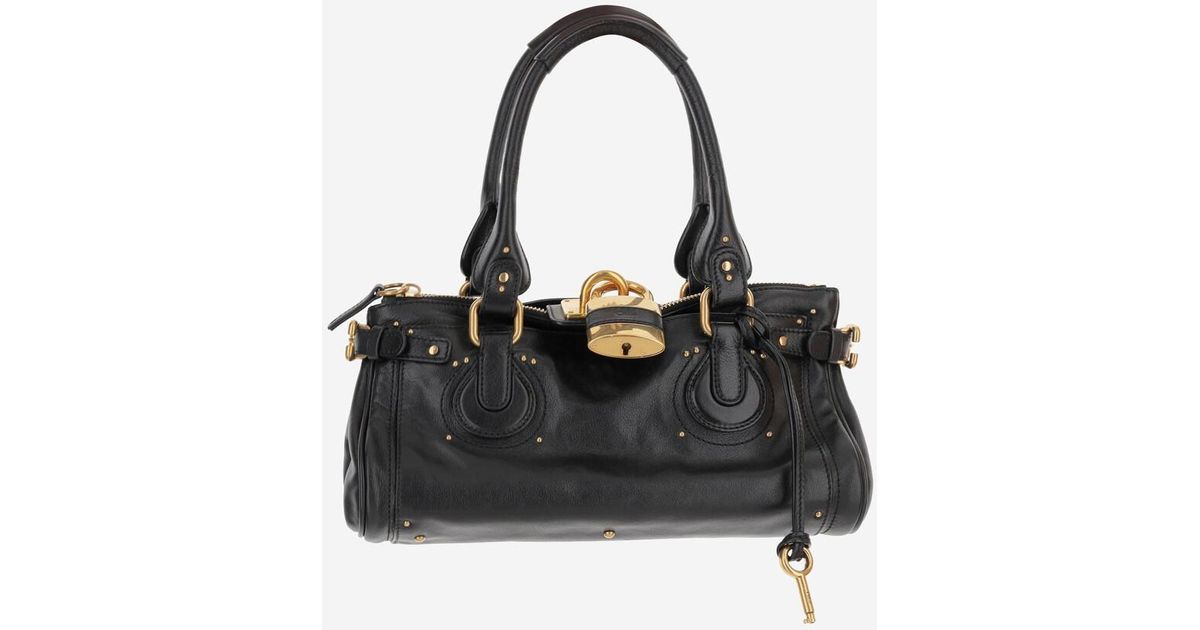 Chloé Chlo Paddington Leather Bag in Black | Lyst