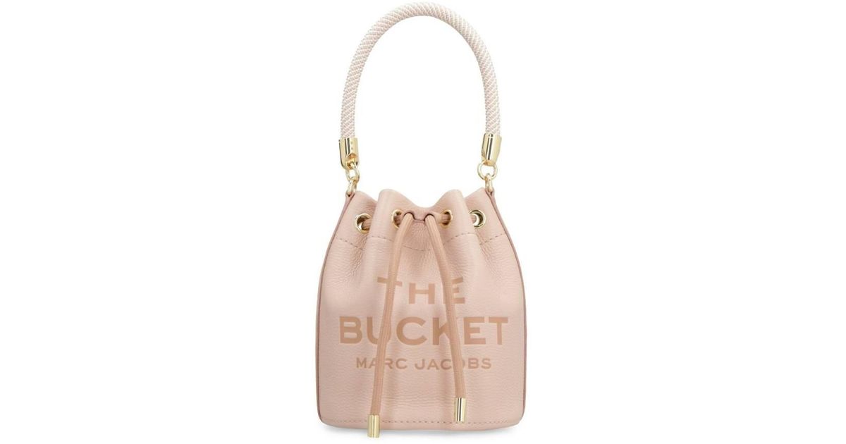 Marc Jacobs The Leather Bucket Bag in Pink | Lyst UK