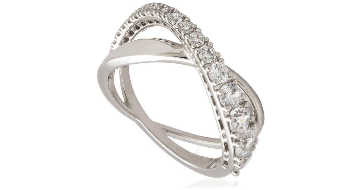 Swarovski Ladies Twist Ring in Metallic | Lyst