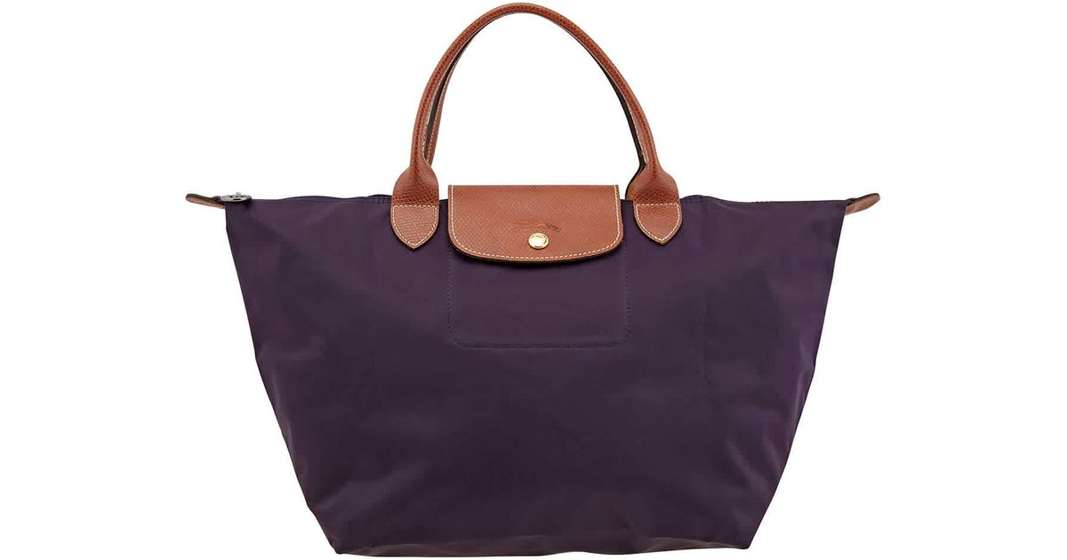 Longchamp Le Pliage Original Medium Top H in Purple | Lyst