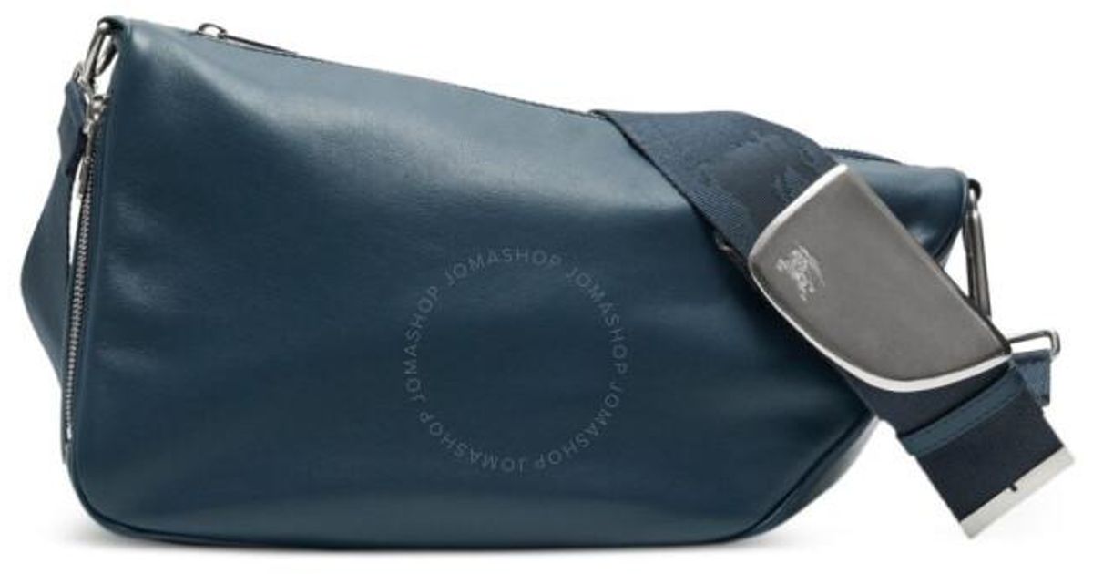 Burberry Mini Calf Leather Shoulder Bag in Blue | Lyst UK