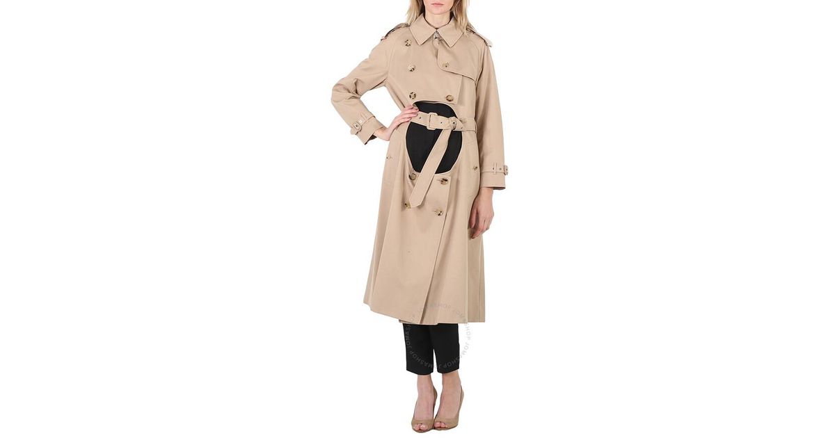 Burberry Cotton Gabardine Step-Through Double-Breasted Trench Coat ...