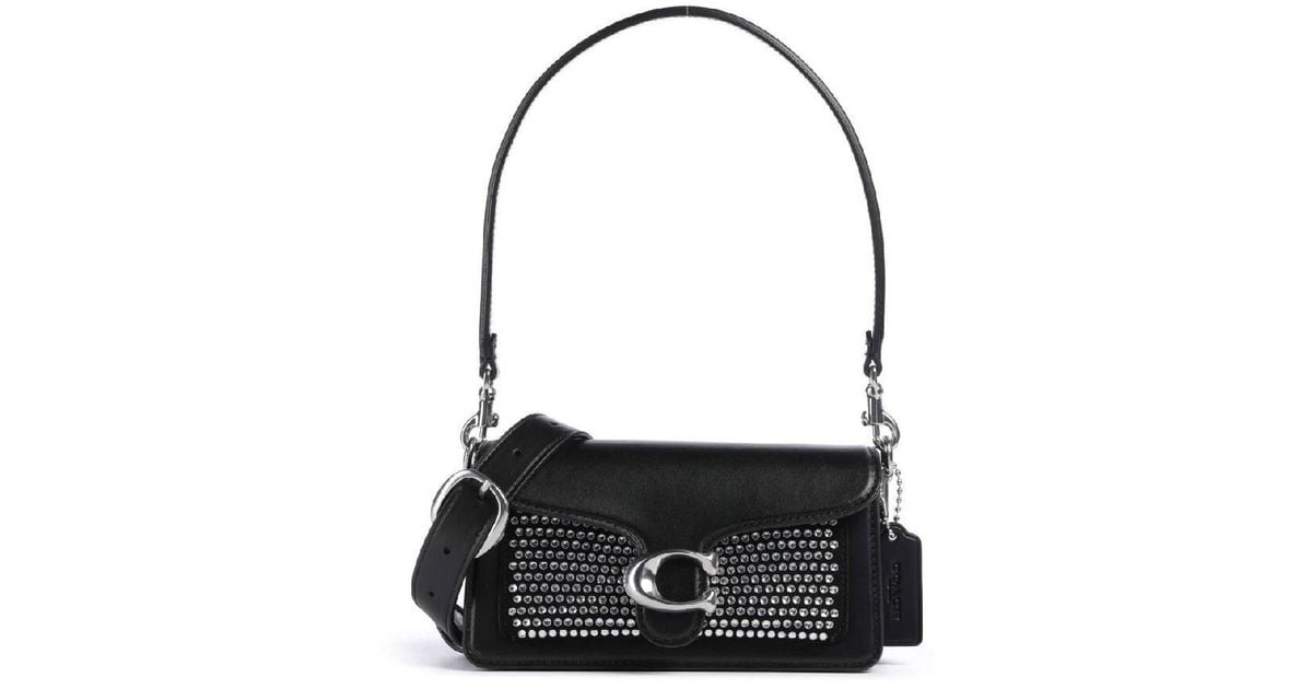 COACH Tabby 20 Crystal Embossed Shoulder Bag in Black | Lyst