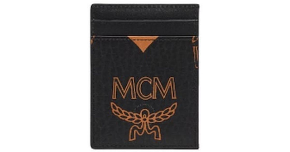 MCM Mini Visetos Card Case in Black for Men | Lyst