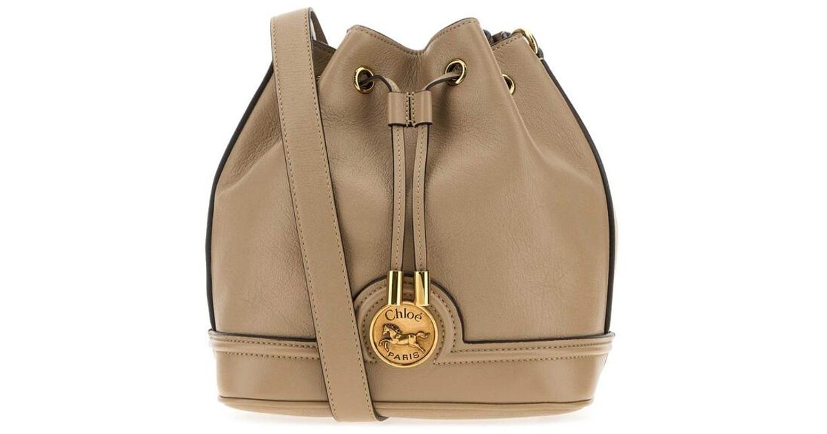 Chloé Chlo Cappuccino Leather Bucket Bag in Natural | Lyst