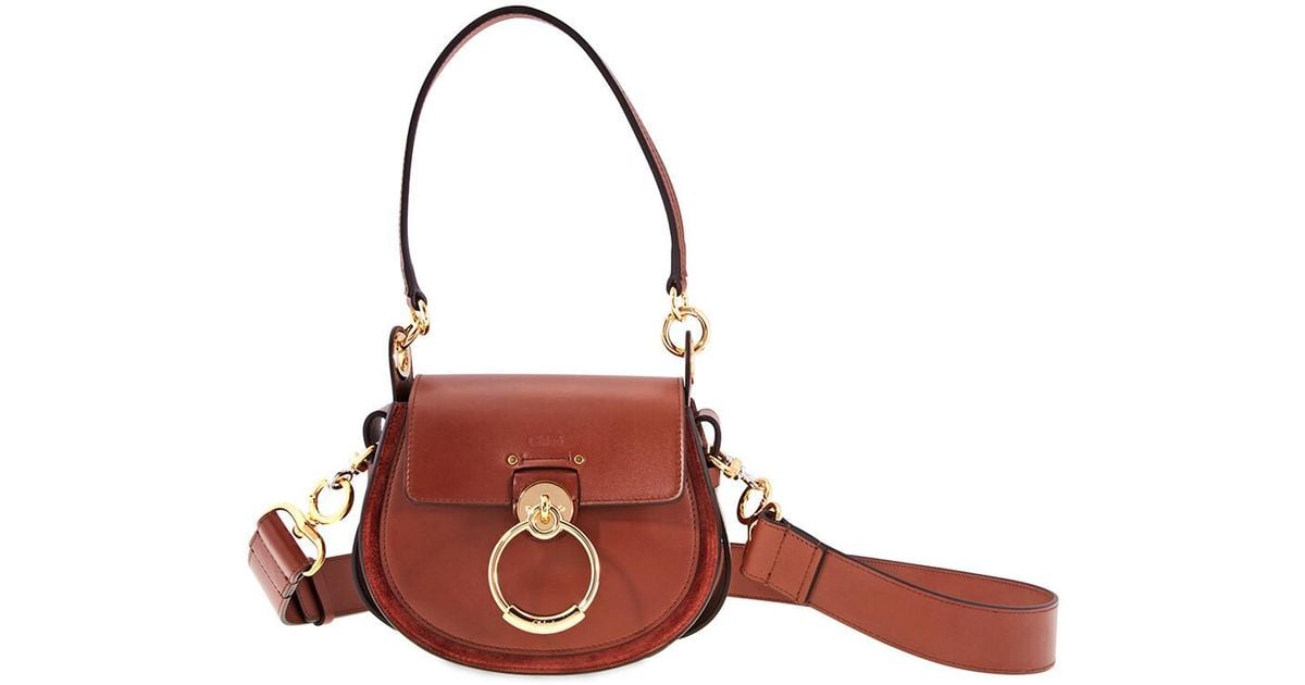 Chloé Small Tess Shoulder Bag- Sepia in Brown | Lyst UK