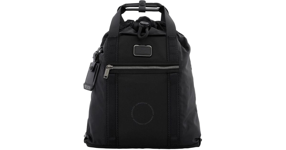 Tumi Alpha Bravo Transport Drawstring Backpack in Black | Lyst