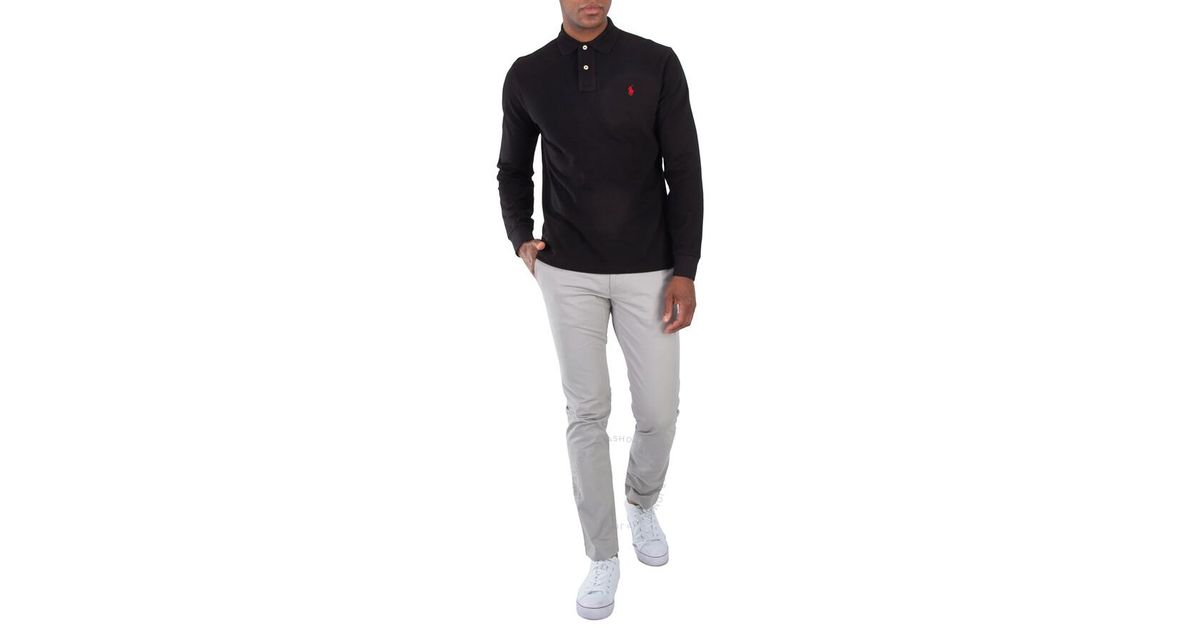 Polo Ralph Lauren Classics Slim Fit Polo Shirt in Black for Men | Lyst UK