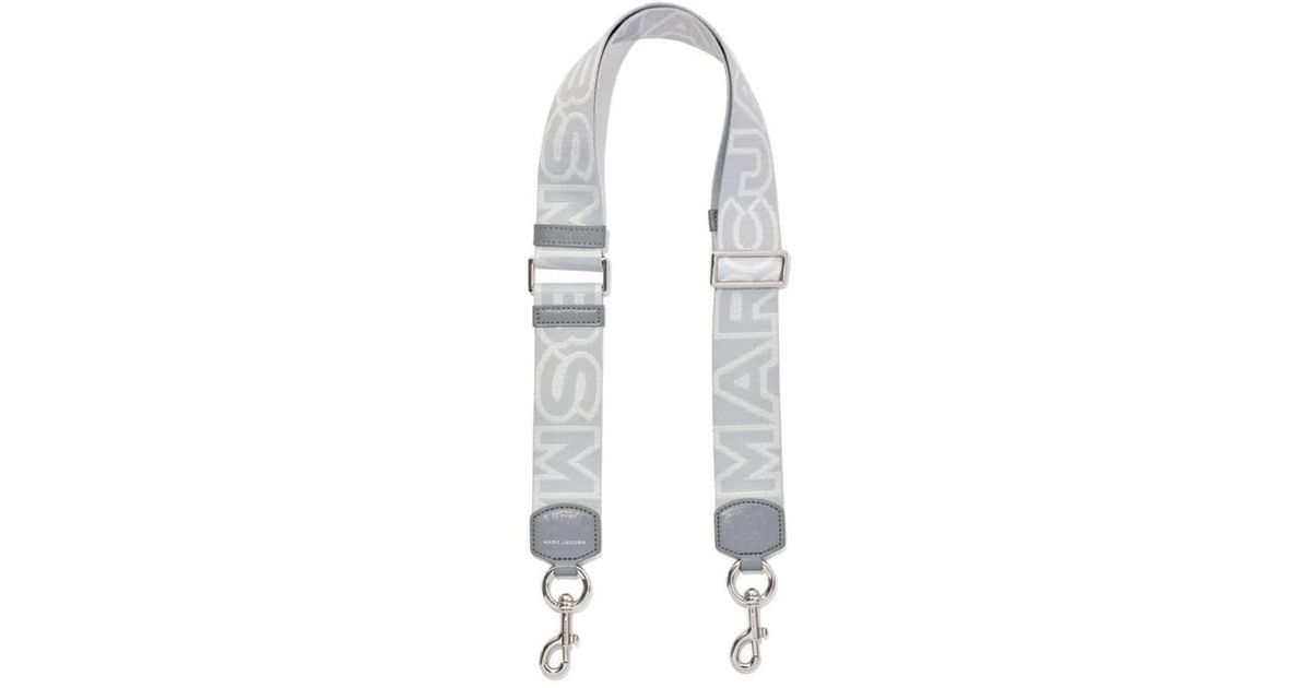 Marc Jacobs Wolf The Outline Logo Webbing Strap in White | Lyst