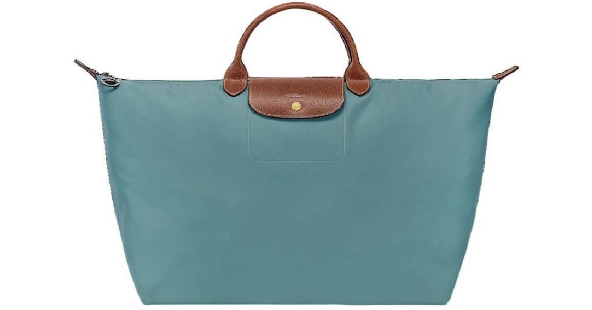 Longchamp Le Pliage Original L Top Handle Bag in Blue | Lyst