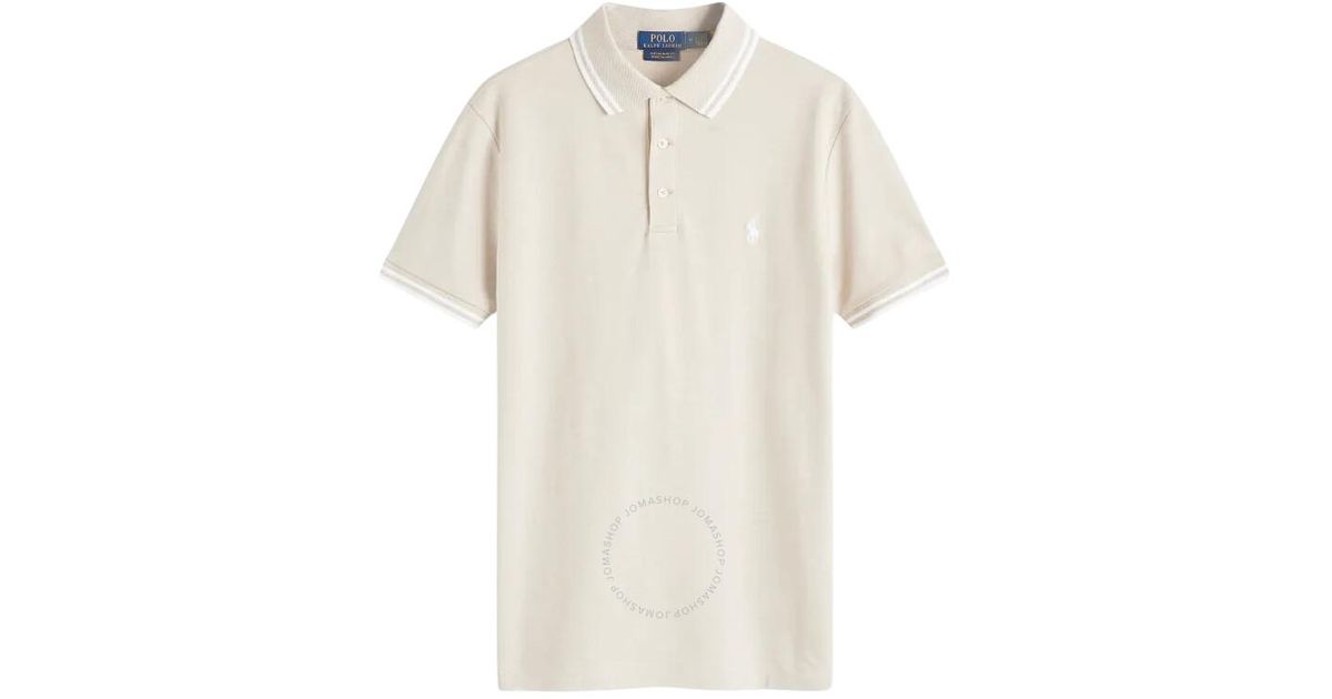 Polo Ralph Lauren Textured Mesh Polo Shirt in White for Men | Lyst