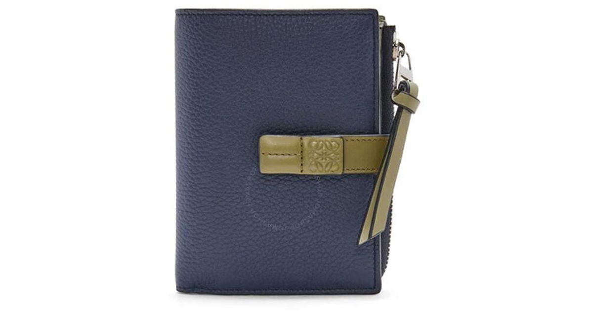 Loewe Slim Zip Bifold Compact Wallet in Blue | Lyst