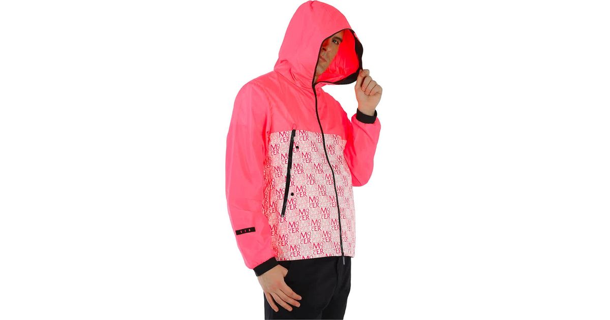 Moncler Hiroyuki Hooded Windbreak Jacket in Pink for Men | Lyst