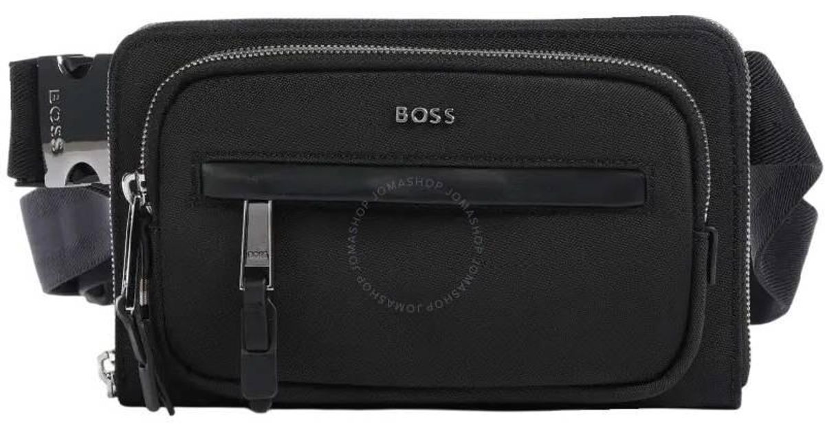 BOSS Embossed Logo Crossbody Bag in Black for Men | Lyst
