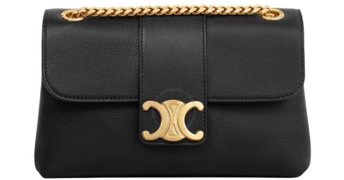 Celine Supple Calfskin Teen Victoire Bag in Black | Lyst UK