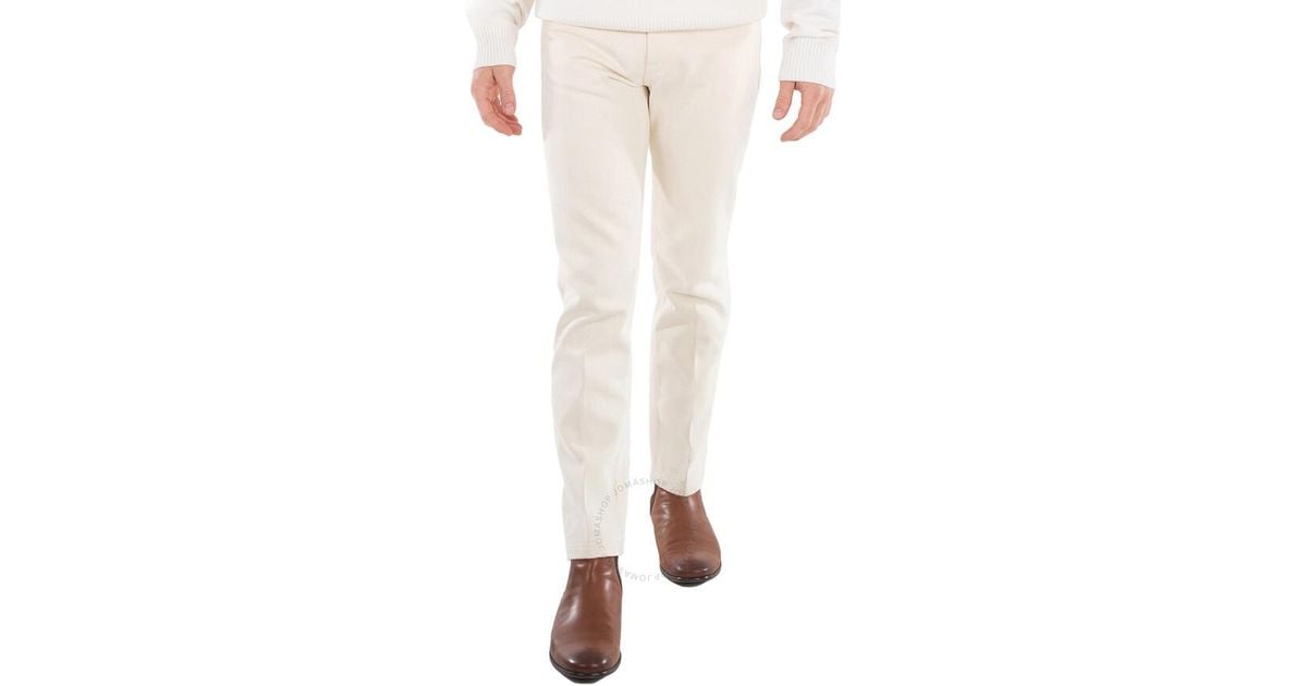 Fendi Straight Leg Embellished Logo Pants, Waist in Natural for Men | Lyst