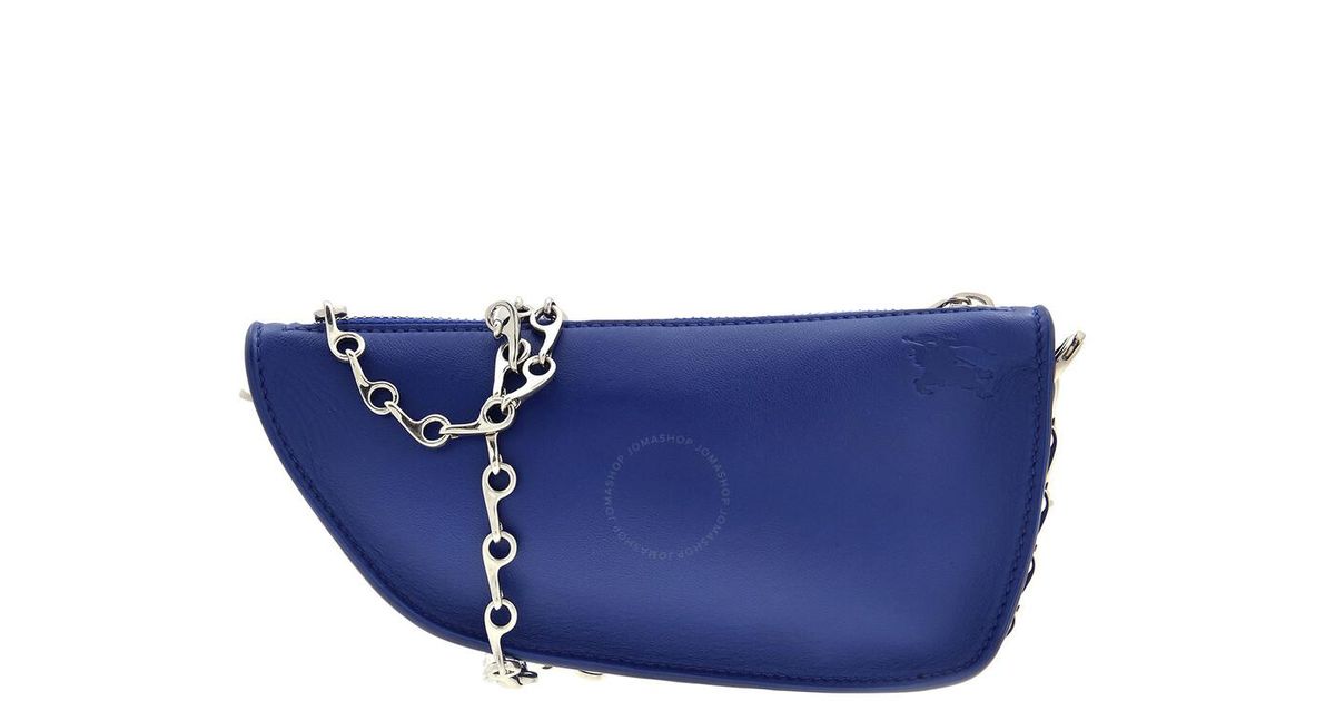 Burberry Micro Mini Shield Sling Bag in Blue | Lyst