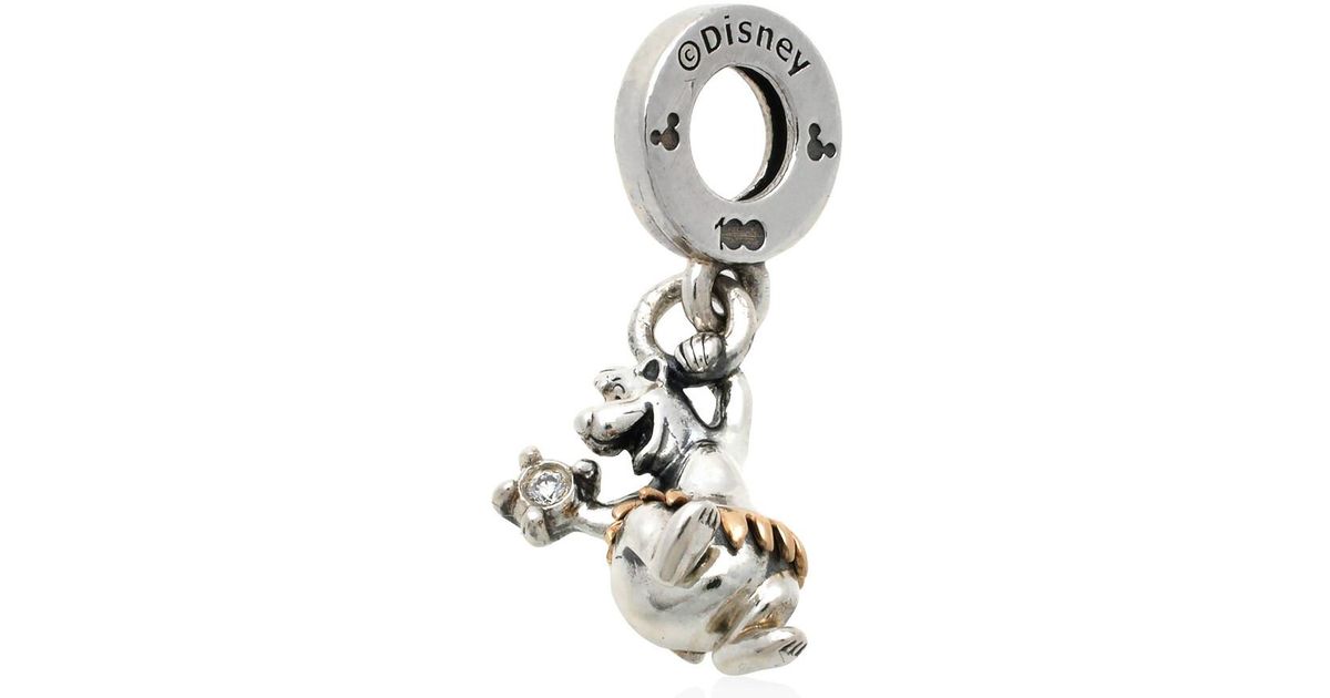 PANDORA Disney 100Th Anniversary Baloo Dangle Charm in White | Lyst UK